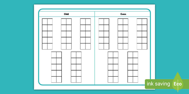 👉 Even and Odd Ten-Frame Recording Sheet (teacher made)