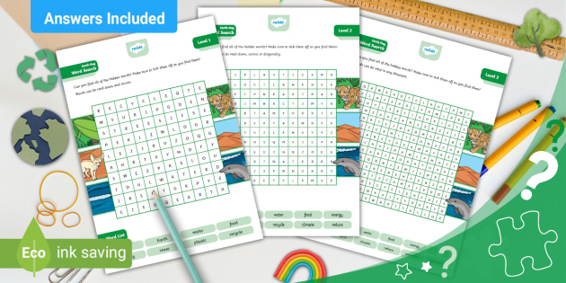 Earth Day Word Search - AL - Kids - Twinkl Puzzled