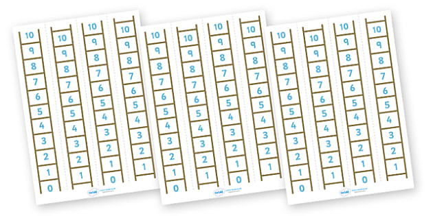 Number Ladder (0-10) - Maths, Math, number ladder, numbertrack