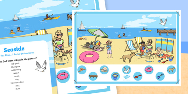 The Seaside Can you Find...? Poster and Prompt Card Pack