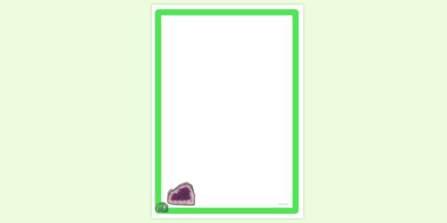 Simple Blank Minerals Page Border | Page Borders | Twinkl