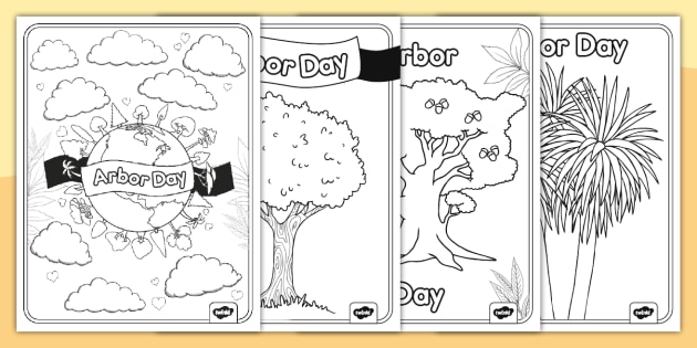 arbor day printable coloring pages