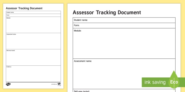 Teacher Assessment Tracker (teacher made)