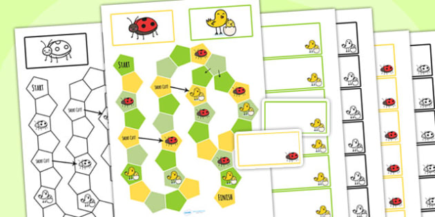 Spring Themed Editable Board Game
