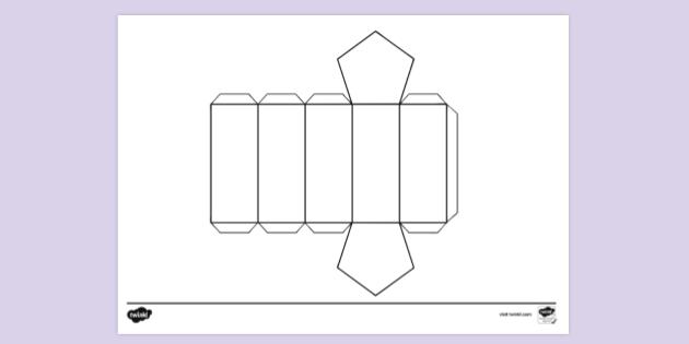 FREE! - Pentagonal Prism Net Colouring | Colouring Sheets