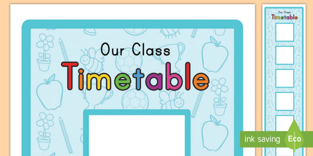 Vertical Visual Classroom Schedule- Homeschool Schedule