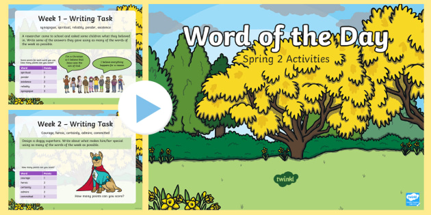 Year 2 Spring 2 Word of the Day PowerPoint