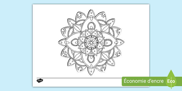Joli mandala à colorier (teacher made)