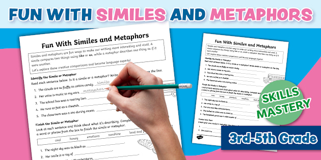 Simile Worksheets 5th Grade