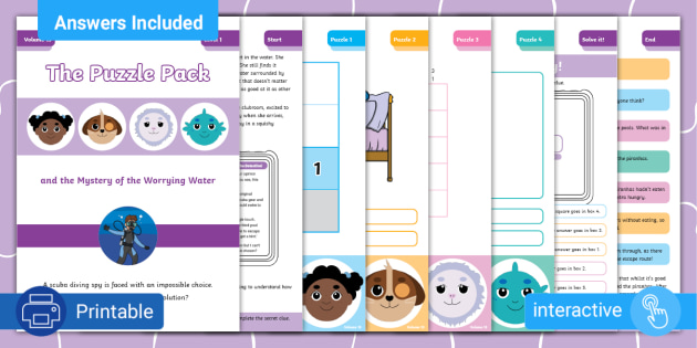 Puzzle Pack - Volume 13 - Kids Logic Puzzles – Twinkl - L1