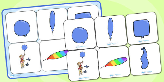 FREE! - Matching Cards and Board to Support Teaching on The Blue Balloon