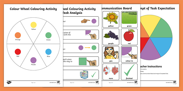 Colour Wheel Colouring Page (teacher made)