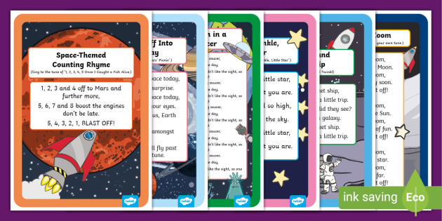 Space Songs And Rhymes Resource Pack (teacher made)