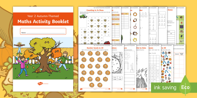 Year 2 Autumn Themed Maths Activity Booklet - fluency, reasoning, number