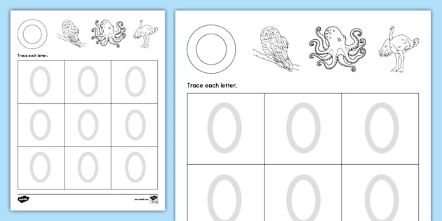 Tracing Letter O