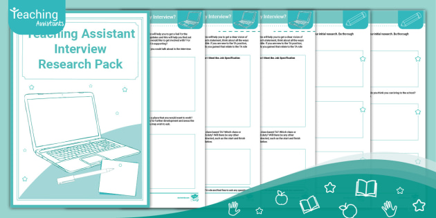 Teaching Assistant Interview Research Pack (teacher made)