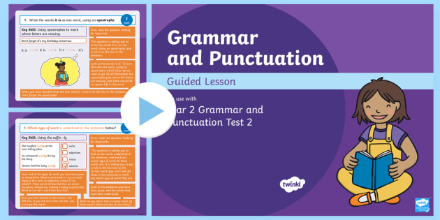 Year 2 Grammar and Punctuation Test 2 Guided PowerPoint