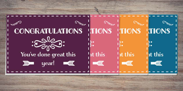Great Year Congratulations Card Pack | Twinkl Party