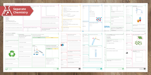 AQA GCSE Chemistry Revision Mats Bundle (Separate) | Beyond