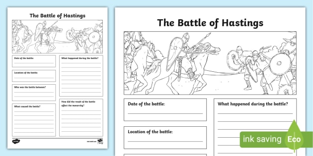 The Battle of Hastings Fact File Template (teacher made)