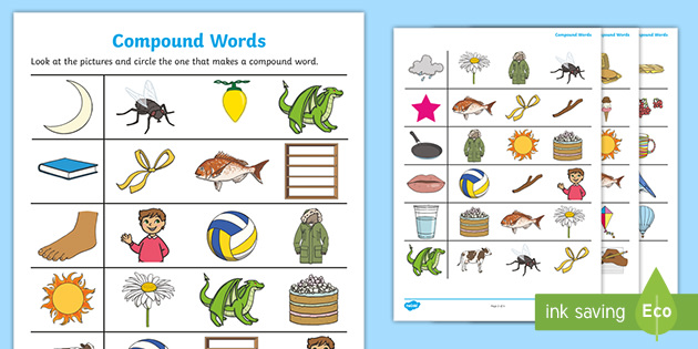 Compound Words Worksheet (teacher made)