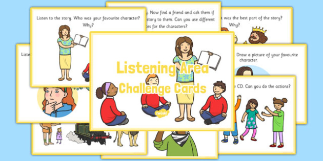 Listening Area Challenge Cards (teacher made)