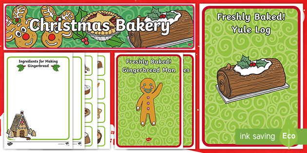 Christmas Bakery Role Play Resource Pack (teacher made)