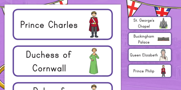 The Royal Wedding Word Cards (teacher made)