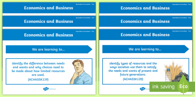 Year 5 Economics and business Australian HASS Content Descriptor Statements