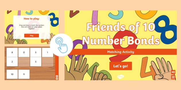Friends of 10 Matching Interactive Game (teacher made)