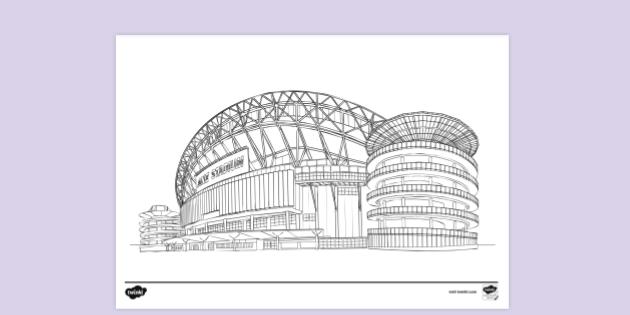 printable football stadium coloring pages