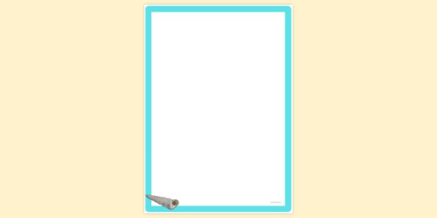 Simple Blank Auger Shell Page Border | Page Borders | Twinkl