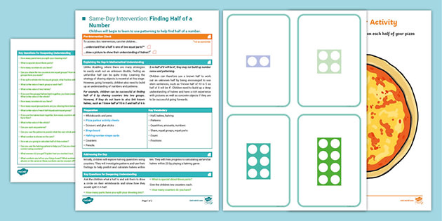 👉 Y1 Maths Same-Day Intervention: Finding Half of a Number