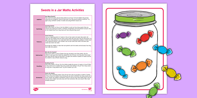 👉 EYFS Sweets in a Jar Maths Activities