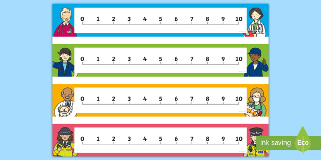 People Who Help Us Number Line (0-10) (teacher made)