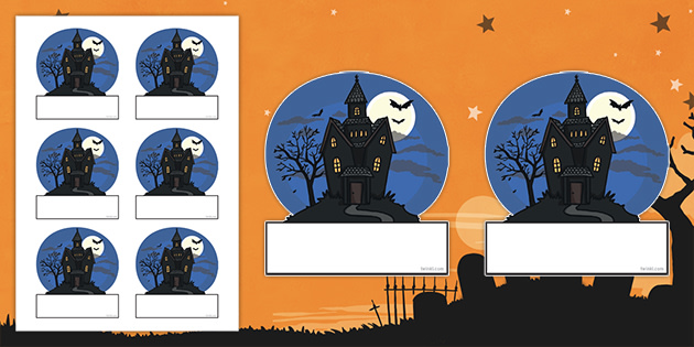 Halloween Haunted House Labels | Self-Registration Labels
