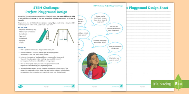 Perfect Playground Design Activity (teacher made)