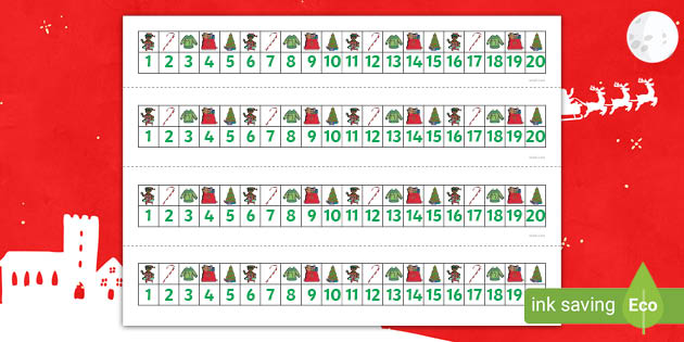 FREE! - Elf Themed Number Lines 0-20 (teacher made)