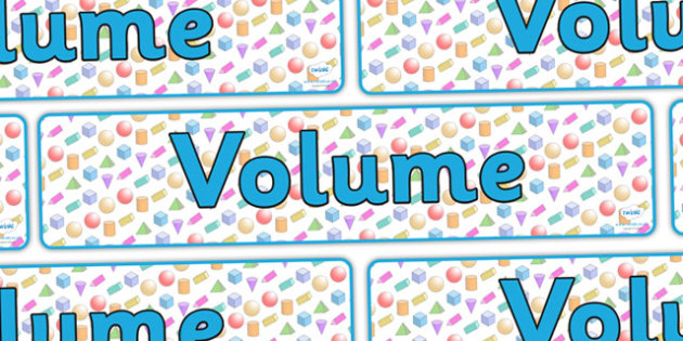 FREE! - Volume Display Banner (teacher made)