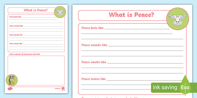 What is Peace? - Poppy Writing Frame | KS1 | Twinkl