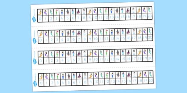 The Little Mermaid Number Track 0-20 (Teacher-Made)
