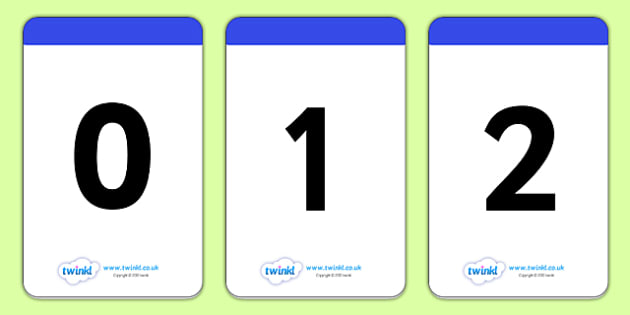 Number Digit Cards 0-30 - ESL Number Resources