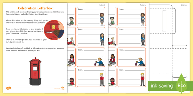 Celebration Letterbox Worksheet (teacher made)