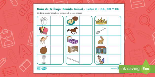 Hoja De Trabajo De Correspondencia De Sonidos De Letras