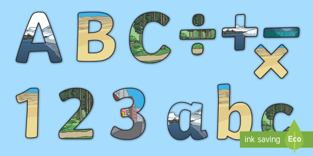 Landscapes Display Lettering (teacher made)
