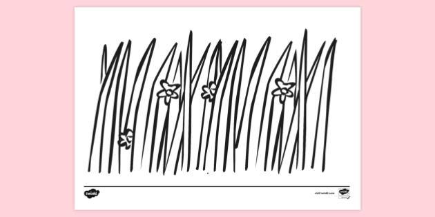 FREE! - Grass Colouring Sheet | Colouring Sheets