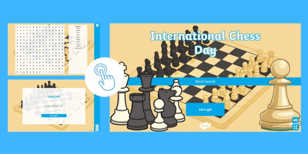 International Chess Day Word Search (teacher made)