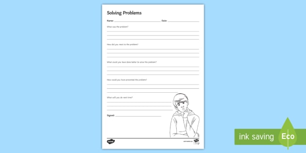 Solving Problems Worksheet / Worksheet (teacher made)
