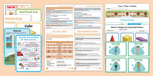 FREE! - Year 1 Term 1 Week 5 Remote Home Learning Pack