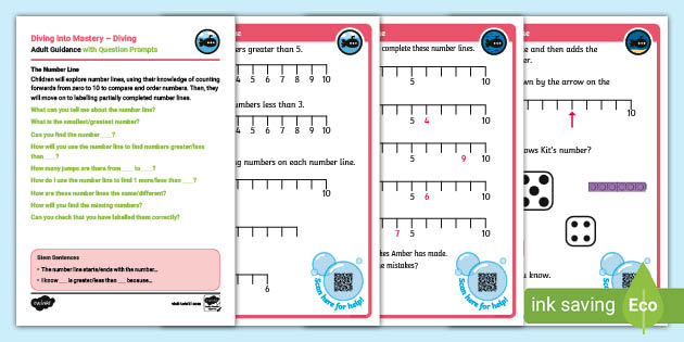 Number Line Worksheets Year 1